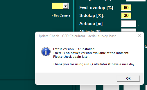 GSD Calculator 5.37 released – aerial-survey-base.com